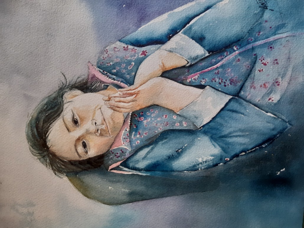 "Lucianita". Acuarela sobre papel - Thémata Editorial
